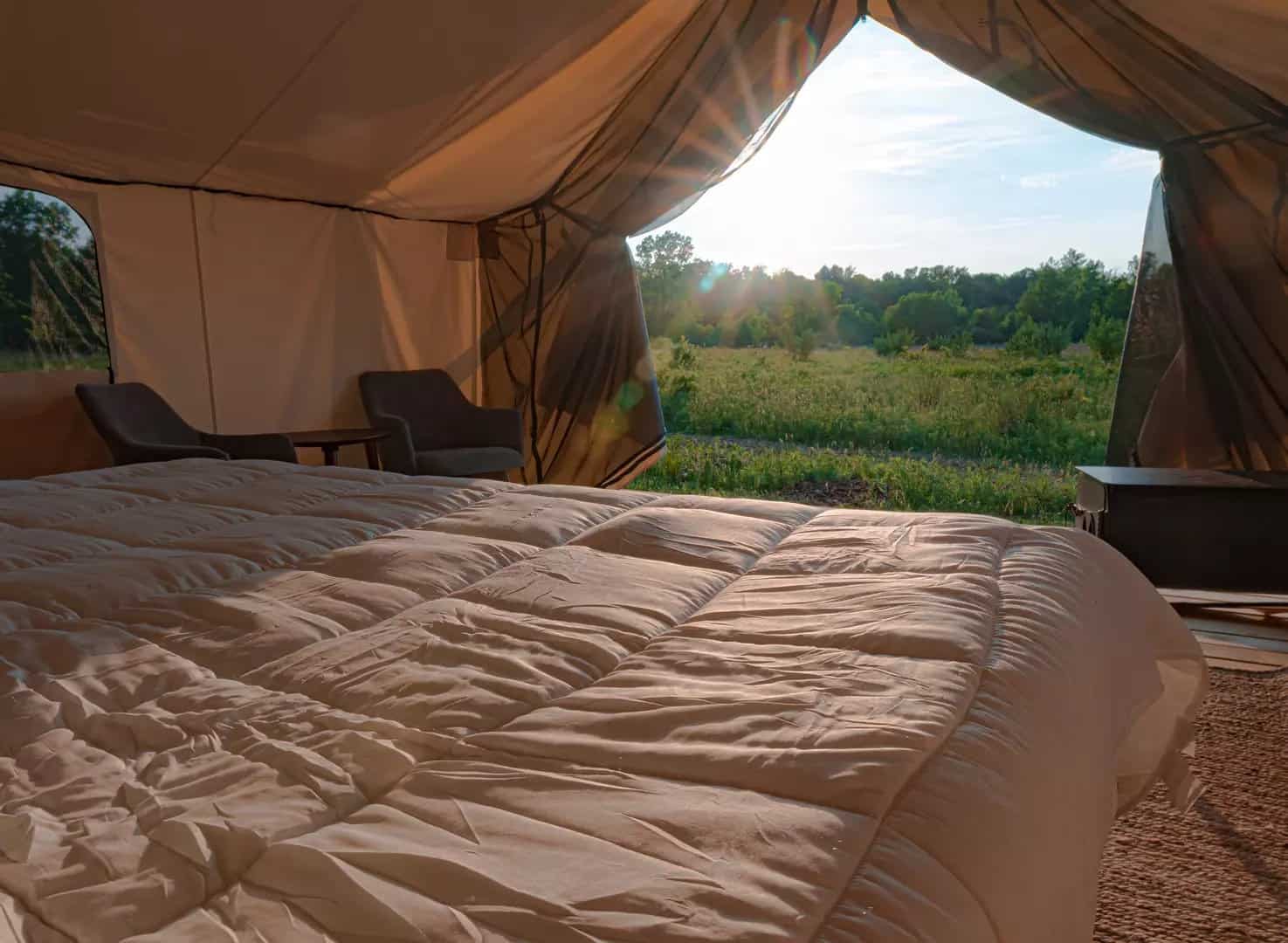 Off Map on the Map: Michigan Glampground Adds Glamping Tents with En ...