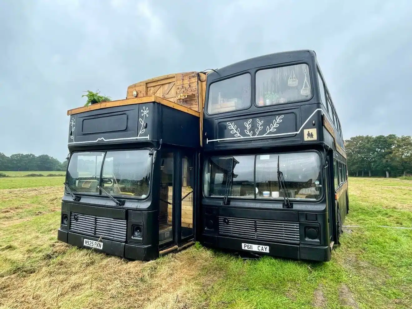 Double-Decker Buses Converted into Sustainable Glamping Pods for Unique ...